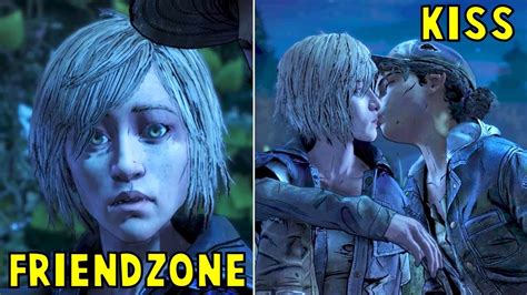 Clem Friendzone Vs Kiss Violet Romance All Choices The Walking Dead