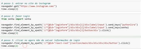 automação de instagram com python usando a biblioteca selenium
