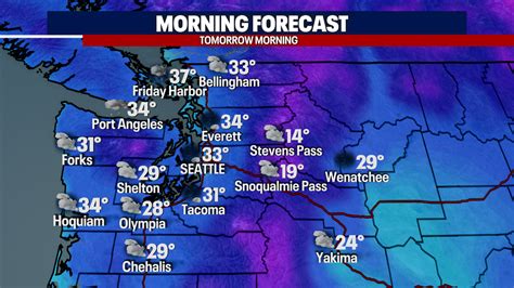 Seattle Weather Cold Overnight Lows Fog Expected In Some Areas Fox