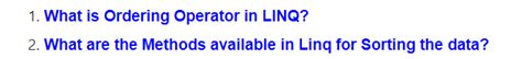 ordering operators in linq with examples dot net tutorials