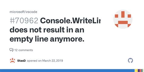 console writeline does not result in an empty line anymore · issue