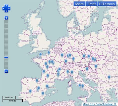 geographical interface road maps european commission