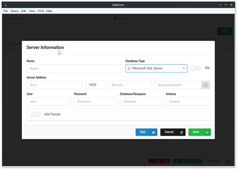 sql server connecting to a local ms sql server from a gui client