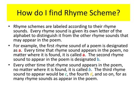 Ppt Rhyme Scheme Powerpoint Presentation Free Download Id 2452945