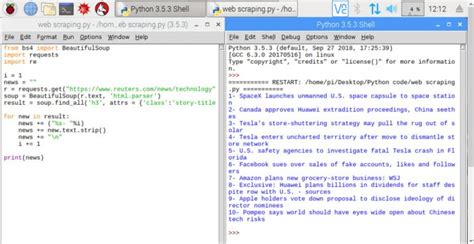 basics of web scraping w raspberry pi and python [w sample project]