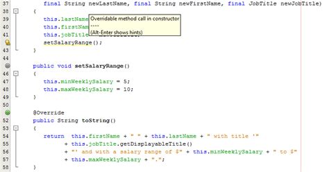 inspired by actual events java netbeans overridable