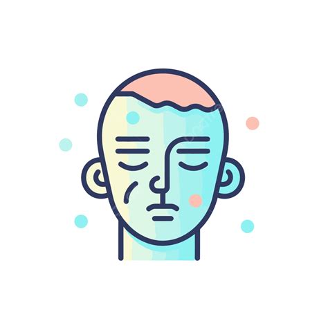 웹용 머리 가는선 그림 벡터 흰색 배경에 세수 얼굴을 묘사한 직계 아이콘 Flaticon 및 드리블에 의한 벡터 일러스트