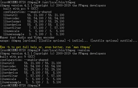 解决ffmpeg执行报错“ffmpeg error while loading shared libraries libavdevice