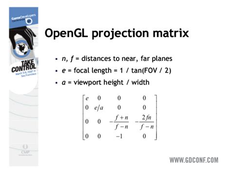 opengl getting camera calibration fx fy cx cy from projection