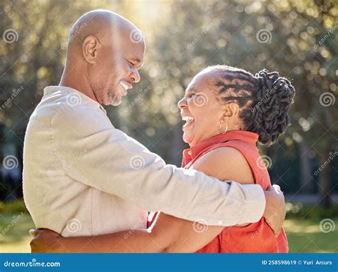 Happy Affectionate Mature African American Couple Sharing An Intimate