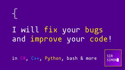 fix your bugs in python c sharp cpp bash by thelordps fiverr