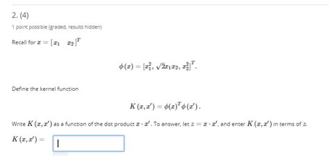 solved 2 4 1 point possible graded results hidden