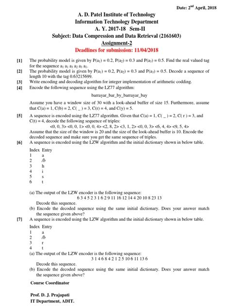 assignment 2 areas of computer science mathematical concepts