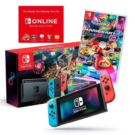 Cell Azul Console Nintendo Switch Neon Mario Kart 8 Deluxe 3