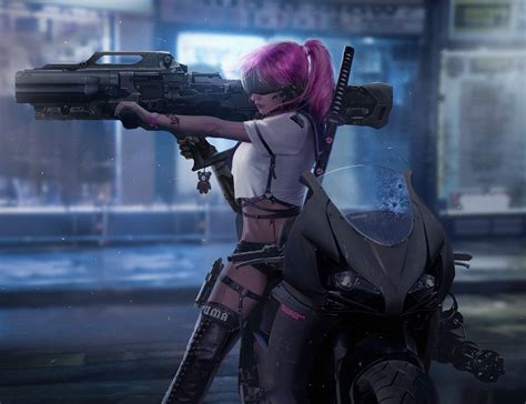 Shuo Shi Fantasy Art Futuristic Motorcycle Robot Science Fiction