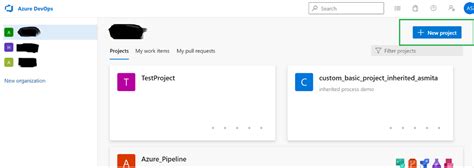 microsoft azure create project in azure devops using