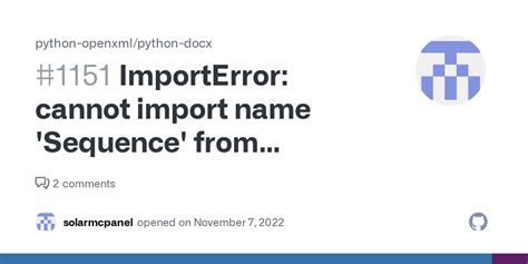 importerror cannot import name sequence from collections · issue
