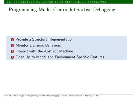 kevin pouget — model centric debugging principles