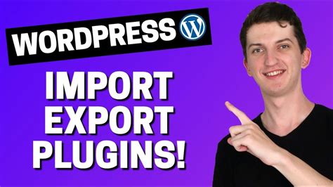 how to import export plugins in wordpress youtube
