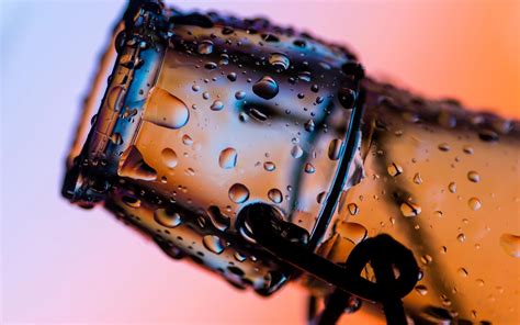 Wallpaper Food Bottles Water Drops Blue Dessert Color Hand