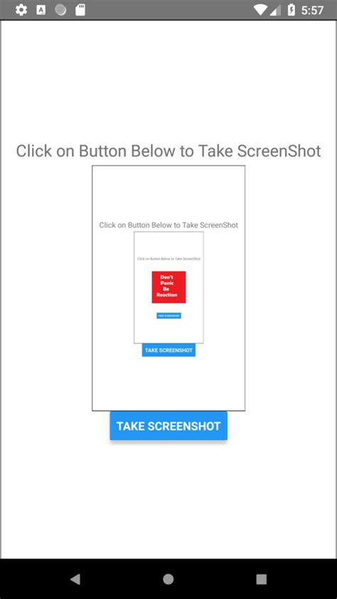 react native example code to take screenshot programmatically