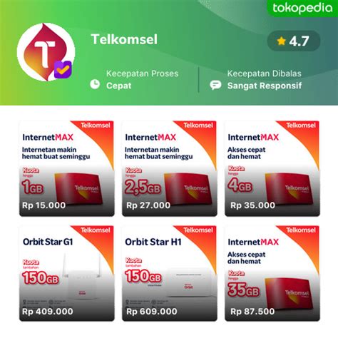 Telkomsel Produk Resmi And Terlengkap Tokopedia