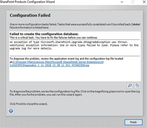 sharepoint fails to create configuration database for a new farm