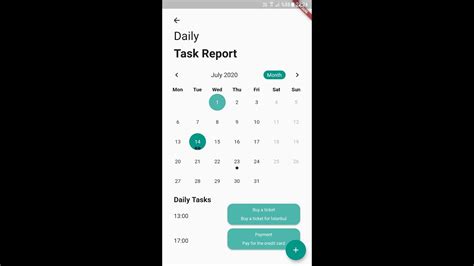 simple task manager flutter table calendar sqflite youtube