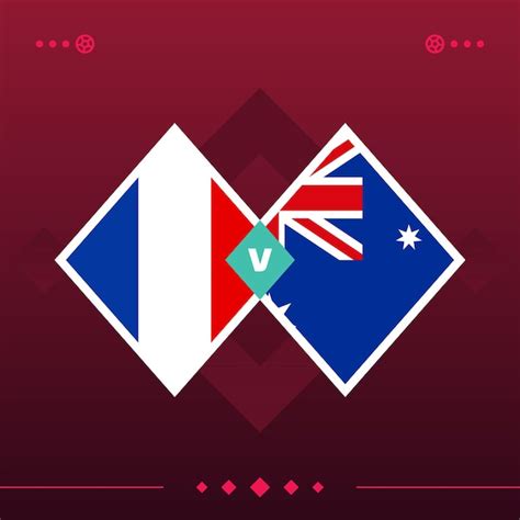 França Austrália Jogo Mundial De Futebol 2022 Versus Ilustração