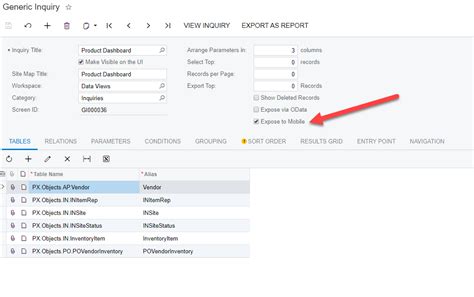 acumatica mobile framework simple customization to display codes in