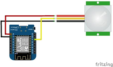 wemos mini and pir sensor example esp8266 learning