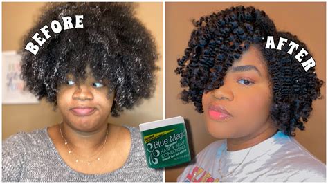 Braidout Using Only Blue Magic Grease And Water Thick Type 4 Natural