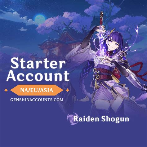 Raiden Shogun Ar10 Genshin Impact Starter Account Genshin Accounts