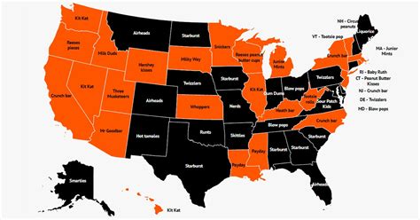 This Map Shows The Most Popular Candy In Each State