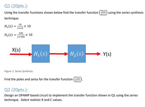 solved q1 20pts using the transfer functions shown below