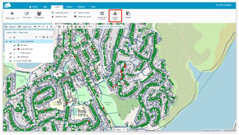 how to export a layer gis cloud learning center