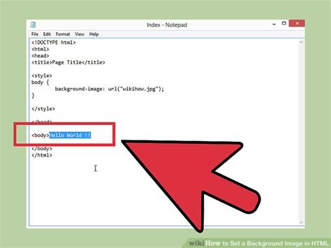 how to set a background image in html 13 steps with