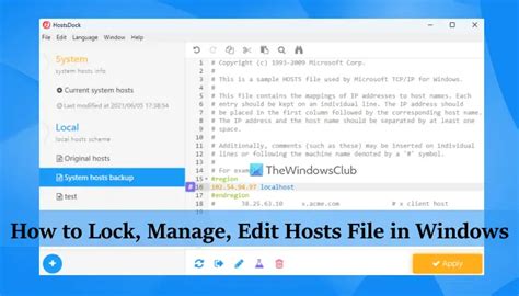 hosts file in windows 11 10 location edit lock manage