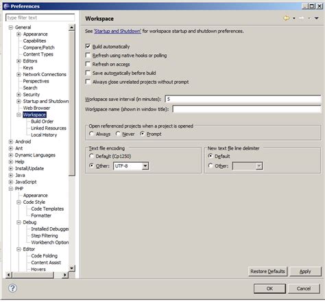 php encoding in eclipse stack overflow