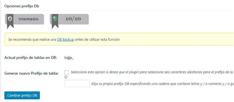 seguridad wordpress prefijo de base de datos desarrollo web
