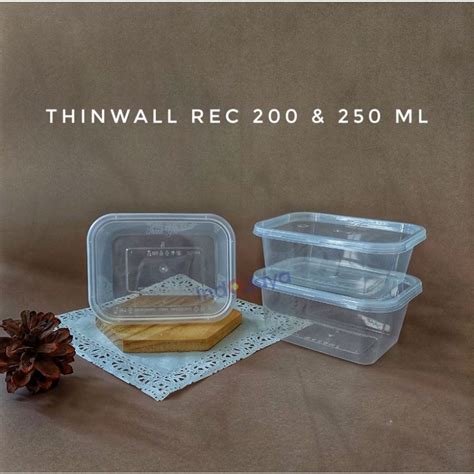 Jual Thinwall Kotak Thinwall Kotak Kotak Makan Rect 200 Ml