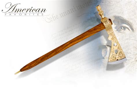 Deluxe Brass Ceremonial Tomahawk Peace Pipe 30 202
