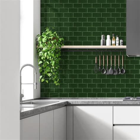 Emerald Glossy Ceramic Tile 3x6x3 8 Green Ceramic