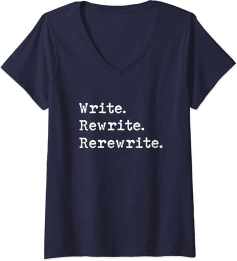 Rewrite Writer Author Book Journalist Novelist Funny Ladies V Neck