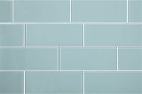 3x8 Aqua Blue Glass Subway Tiles Set Of 6 Contemporary Wall And