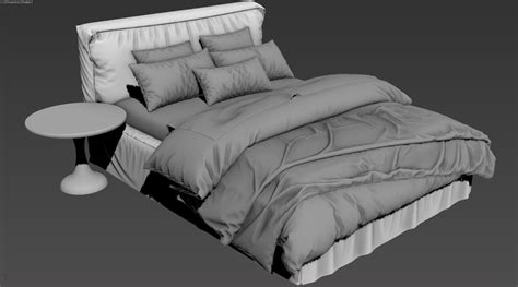 Rh Teen Brook Slipcovered Platform Bed 3d Model Cgtrader