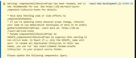 componentwillreceiveprops warning · issue 2714 · hasura graphql engine