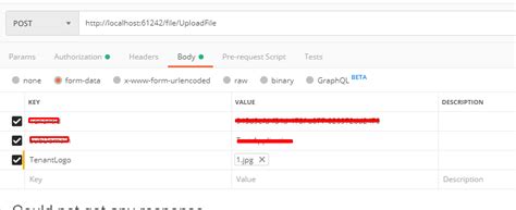 [solved] asp core webapi test file upload using postman core