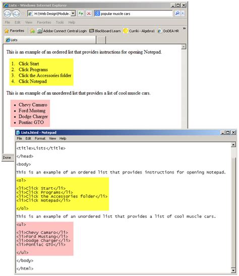 how to create an unordered list in notepad html what is mark down