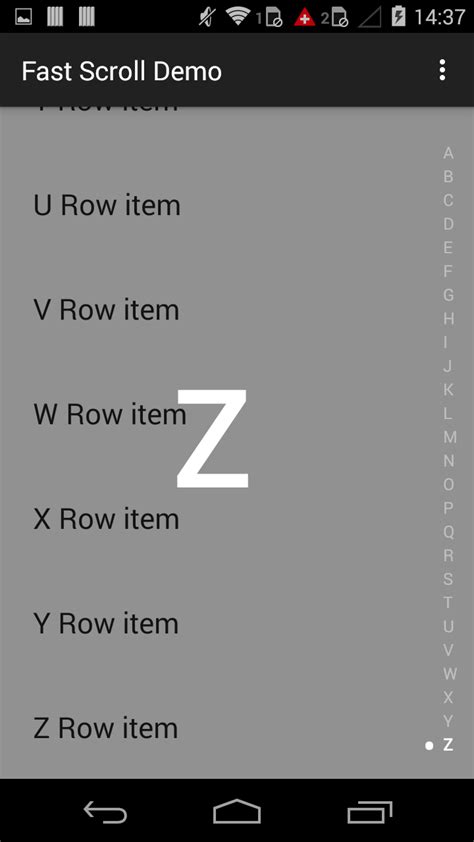 android recyclerview with alphabet index itecnote